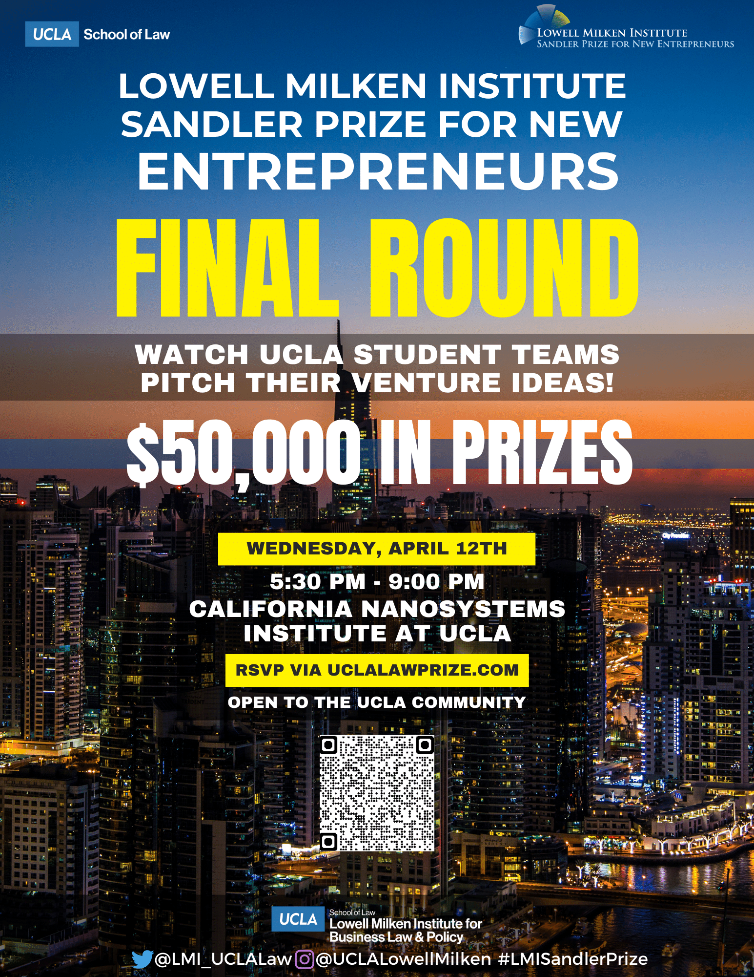 Lowell Milken Institute-Sandler Prize for New Entrepreneurs Final Round ...